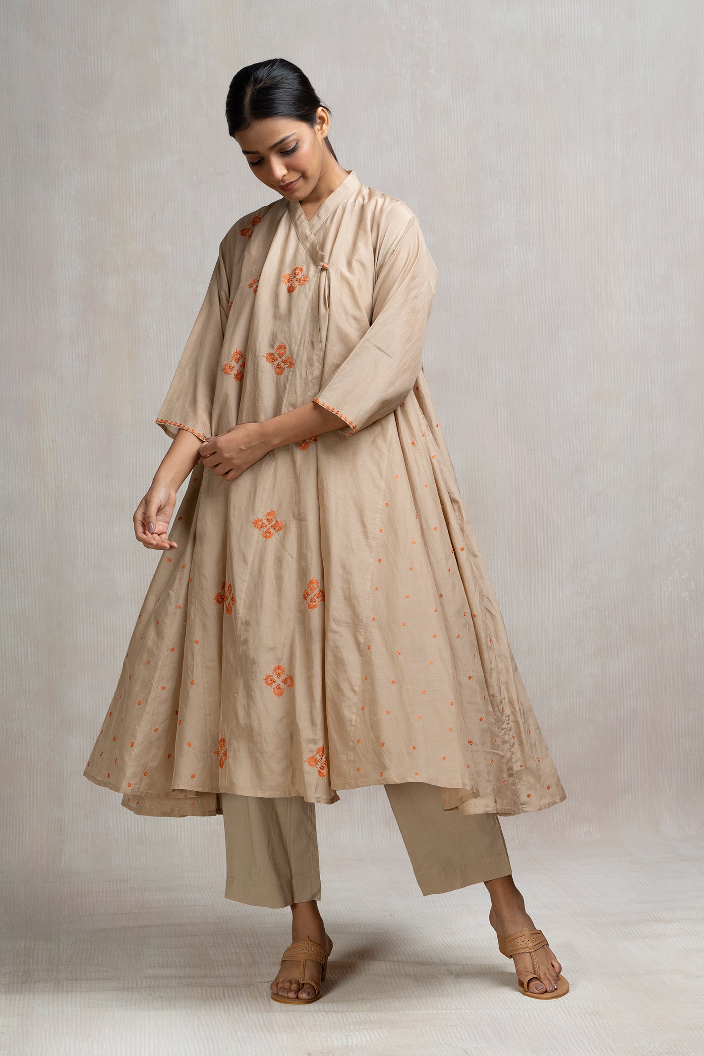 Thread Embroidered Choga – Tulsi Online